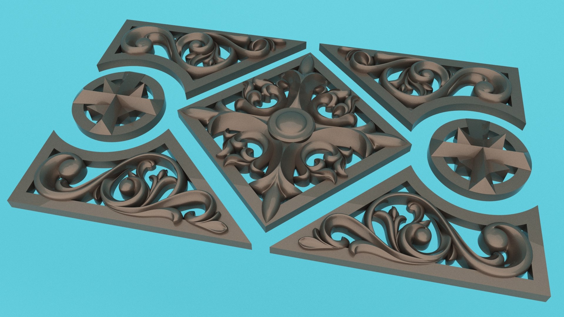 3D Panel With Patterns 3D Model Molding - TurboSquid 1775614