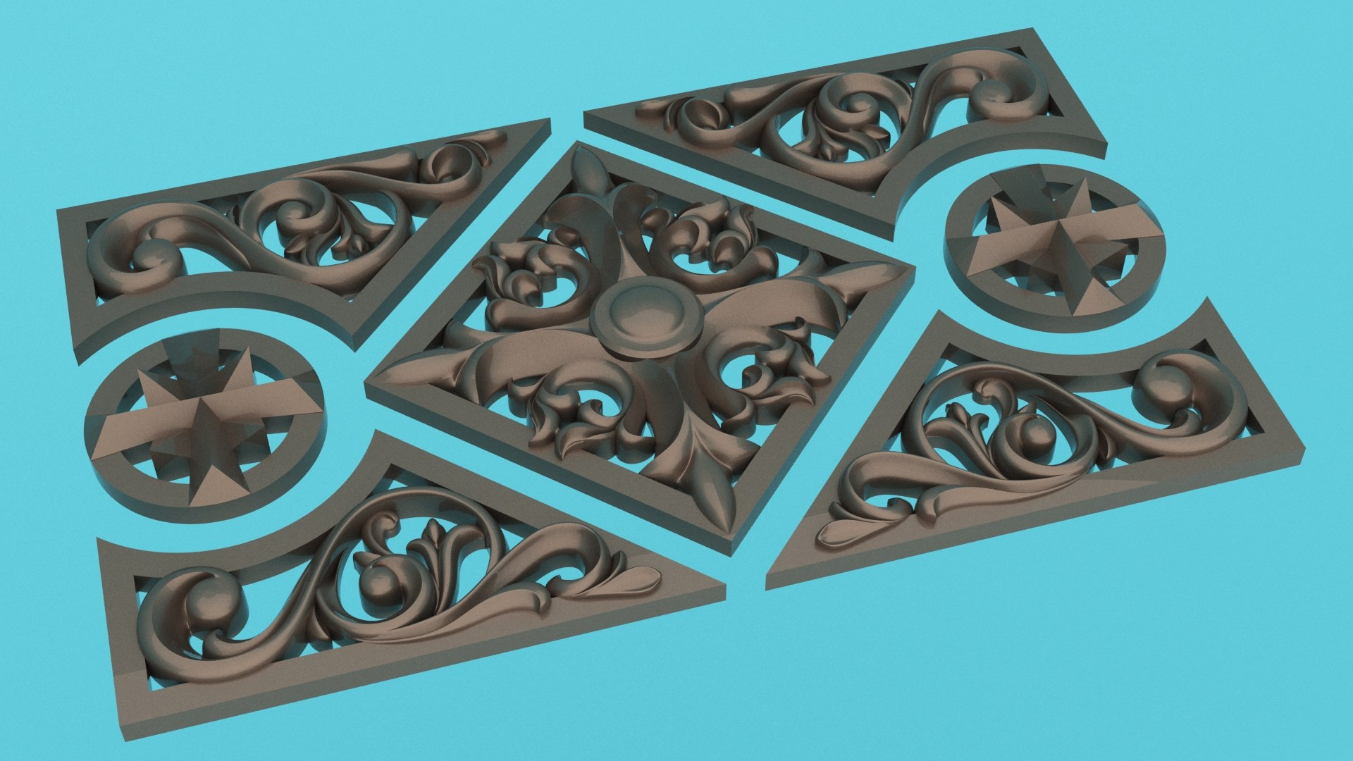 3D Panel With Patterns 3D Model Molding - TurboSquid 1775614
