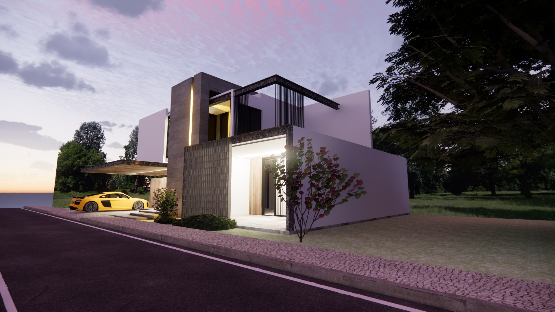 3D Model Exterior Scene-A1 - TurboSquid 2007361