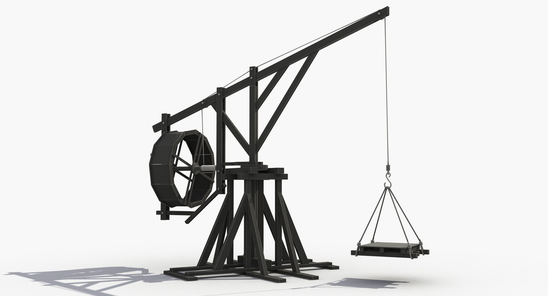 Old Wooden Crane 3D - TurboSquid 1155751