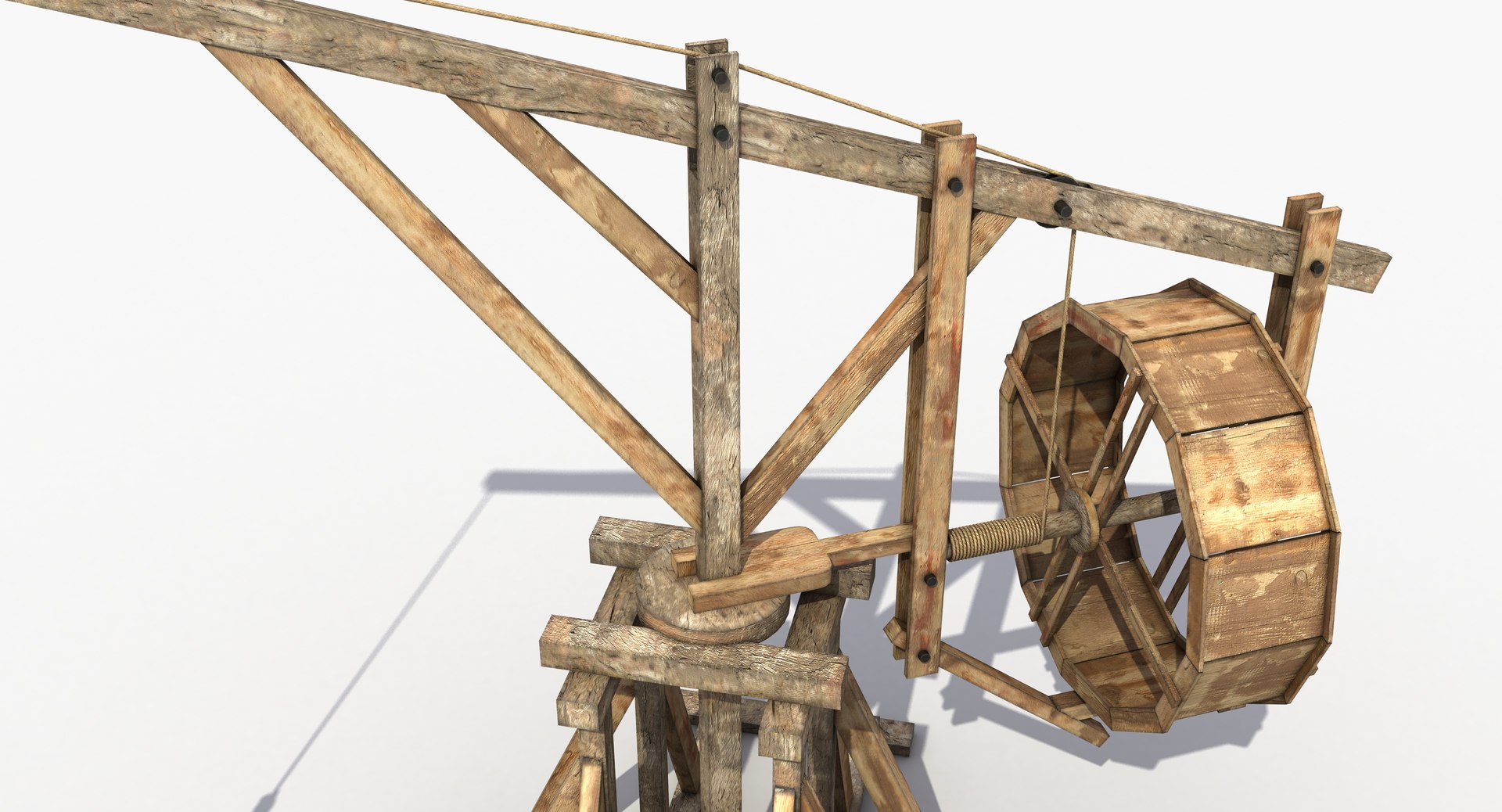 Old Wooden Crane 3D - TurboSquid 1155751