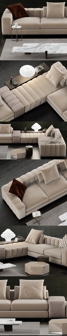 Minotti Freeman Sofa Coffee Table 3D Model - TurboSquid 1587039