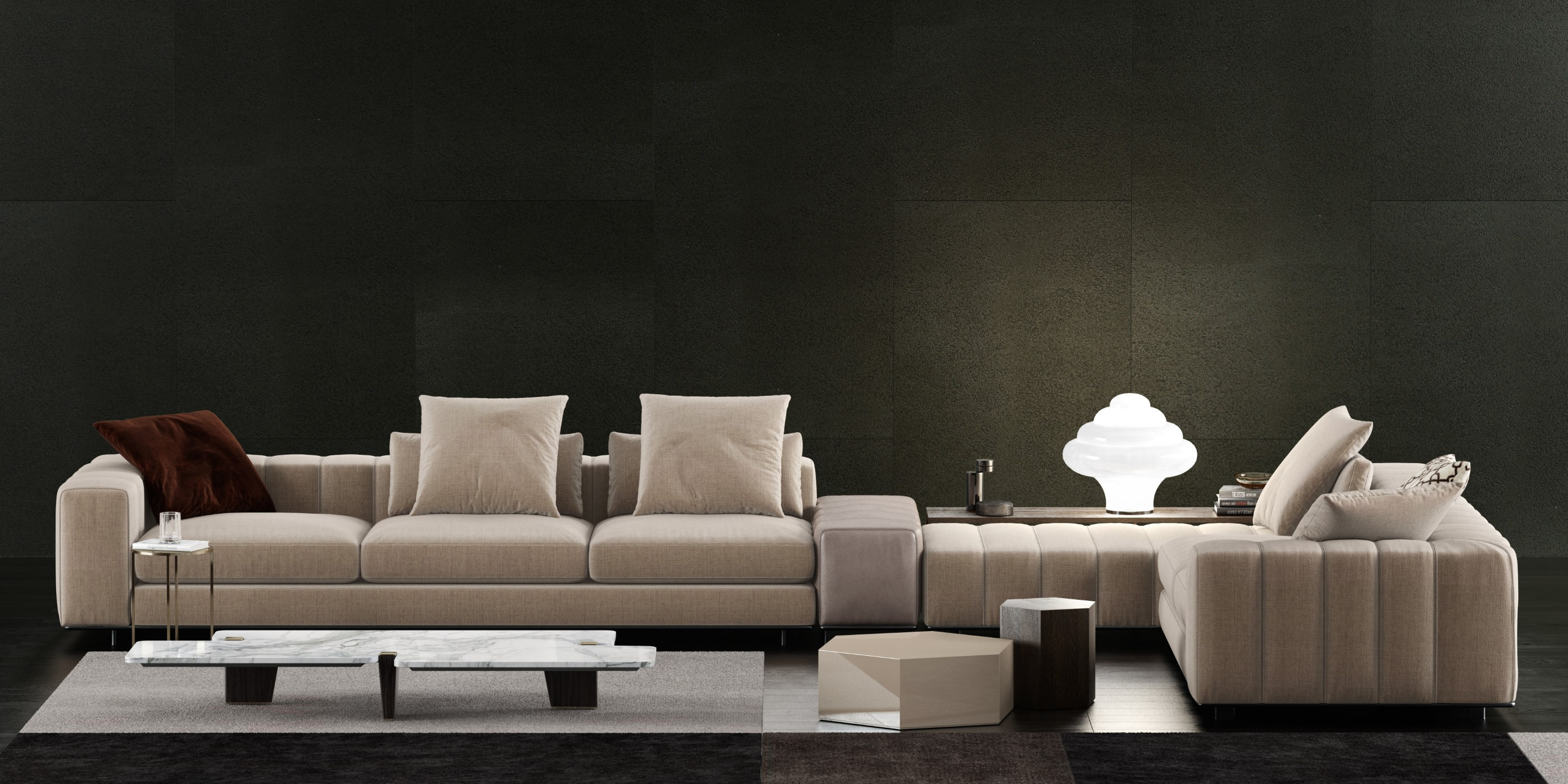 Minotti freeman sofa coffee table 3D model - TurboSquid 1587039