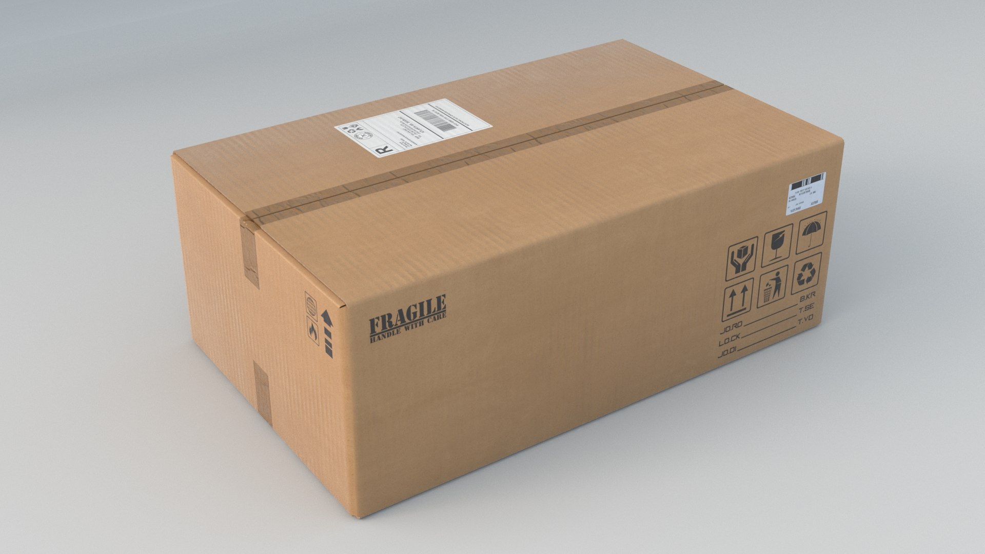 Rectangular Cardboard Box UHD 3D - TurboSquid 2219728