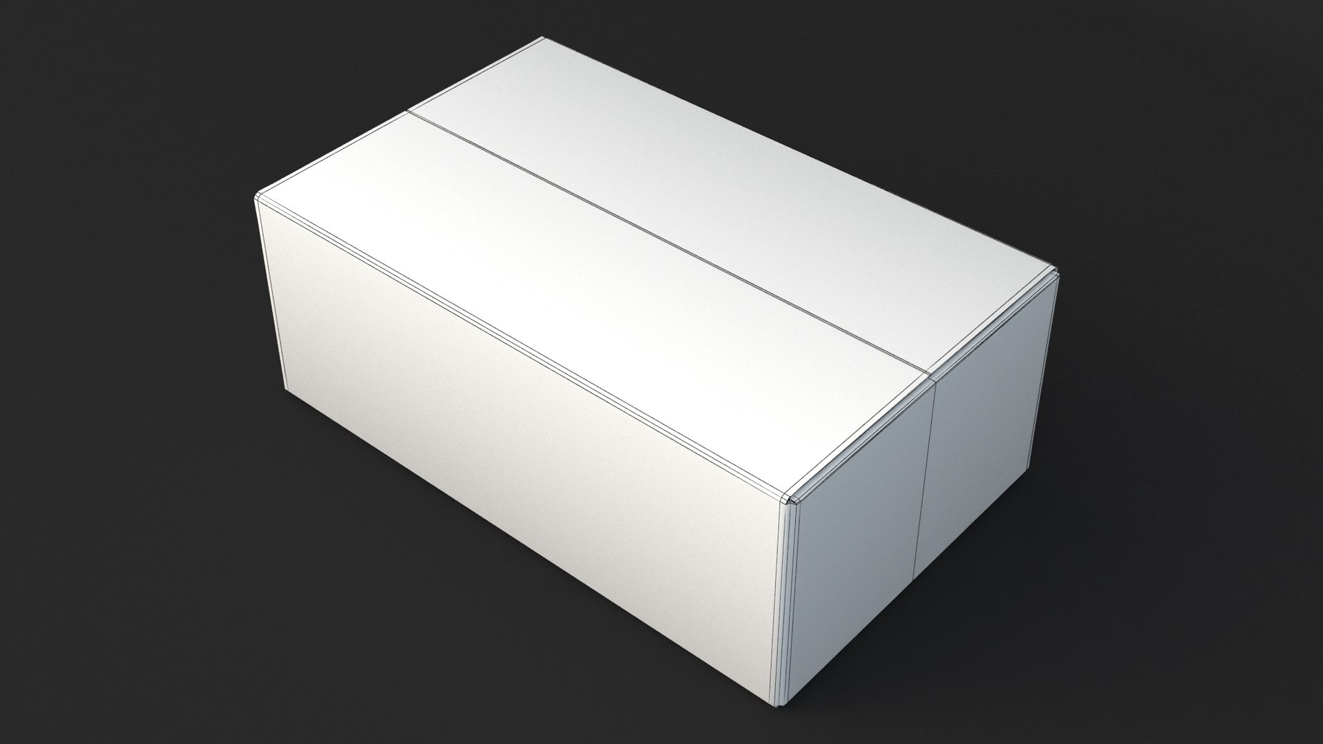 Rectangular Cardboard Box UHD 3D - TurboSquid 2219728
