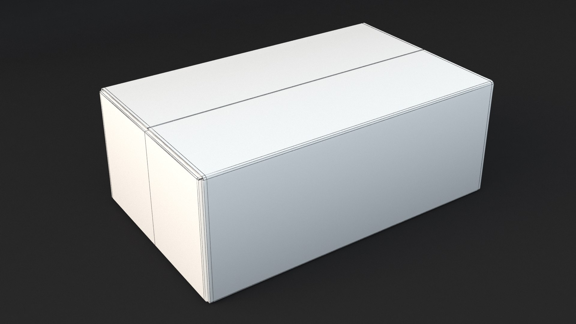 Rectangular Cardboard Box UHD 3D - TurboSquid 2219728