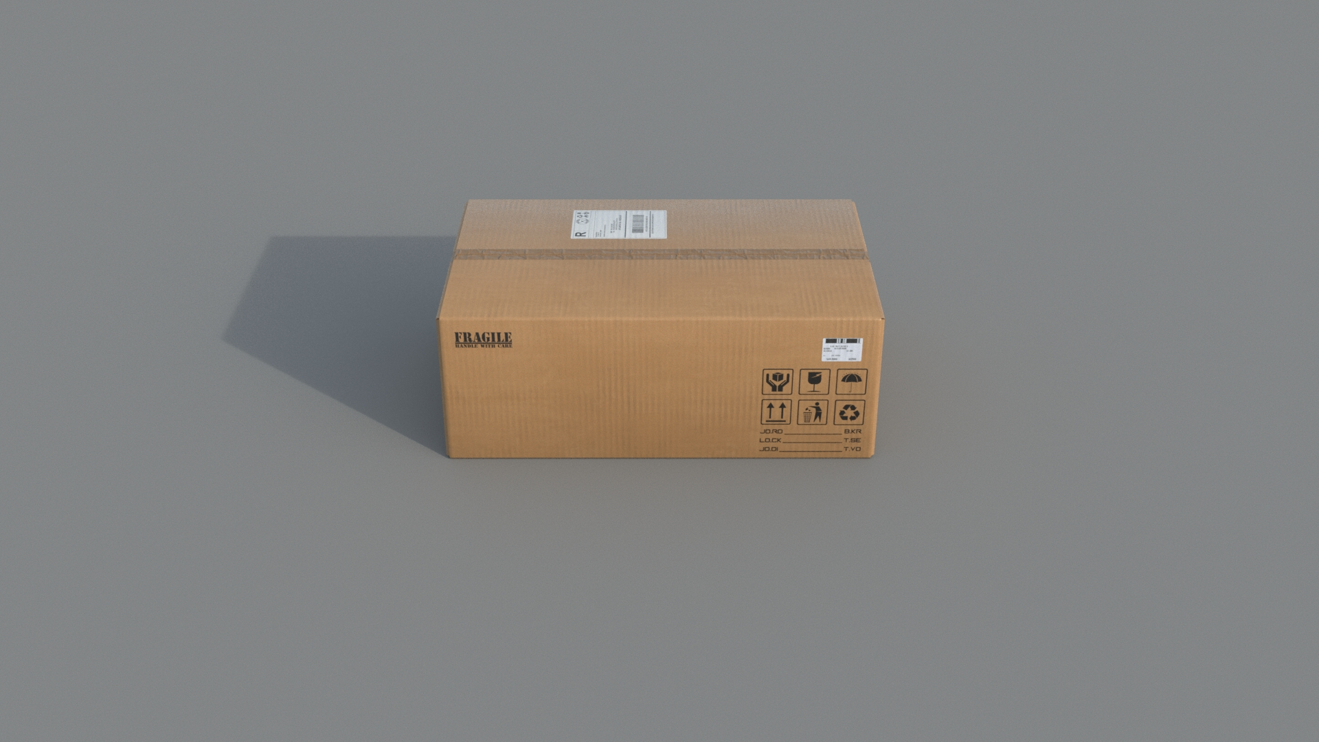 Rectangular Cardboard Box UHD 3D - TurboSquid 2219728