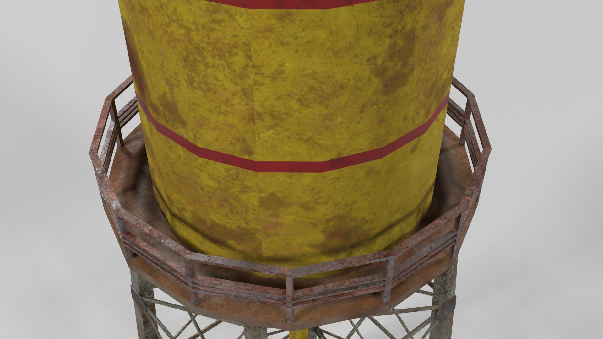Water Tower Rusty 3D Model - TurboSquid 1683246