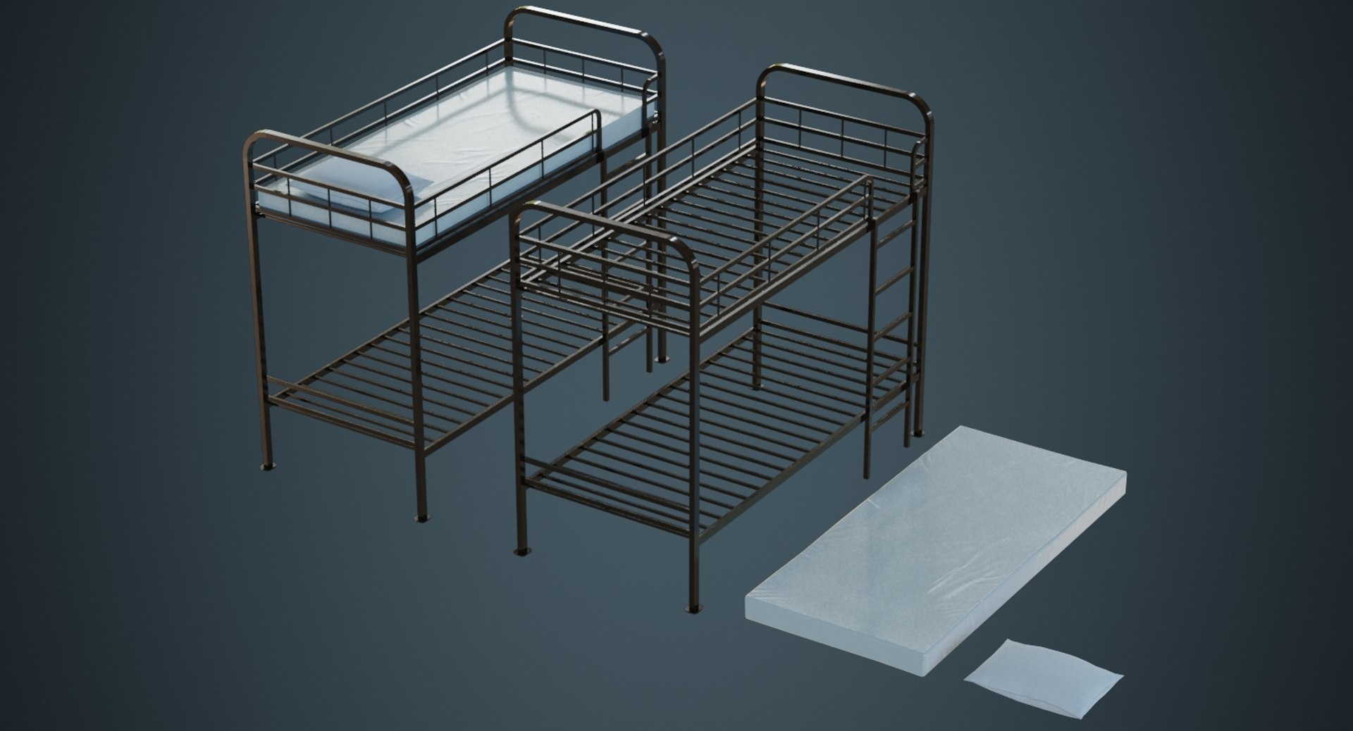 Bunk bed 3a model - TurboSquid 1433151