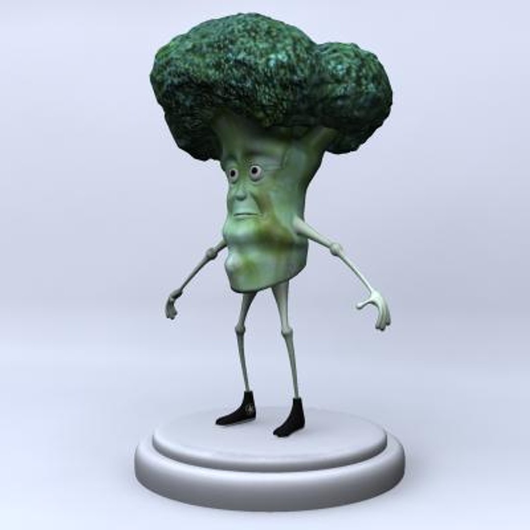 Broccoli Character Modeled 3d Model