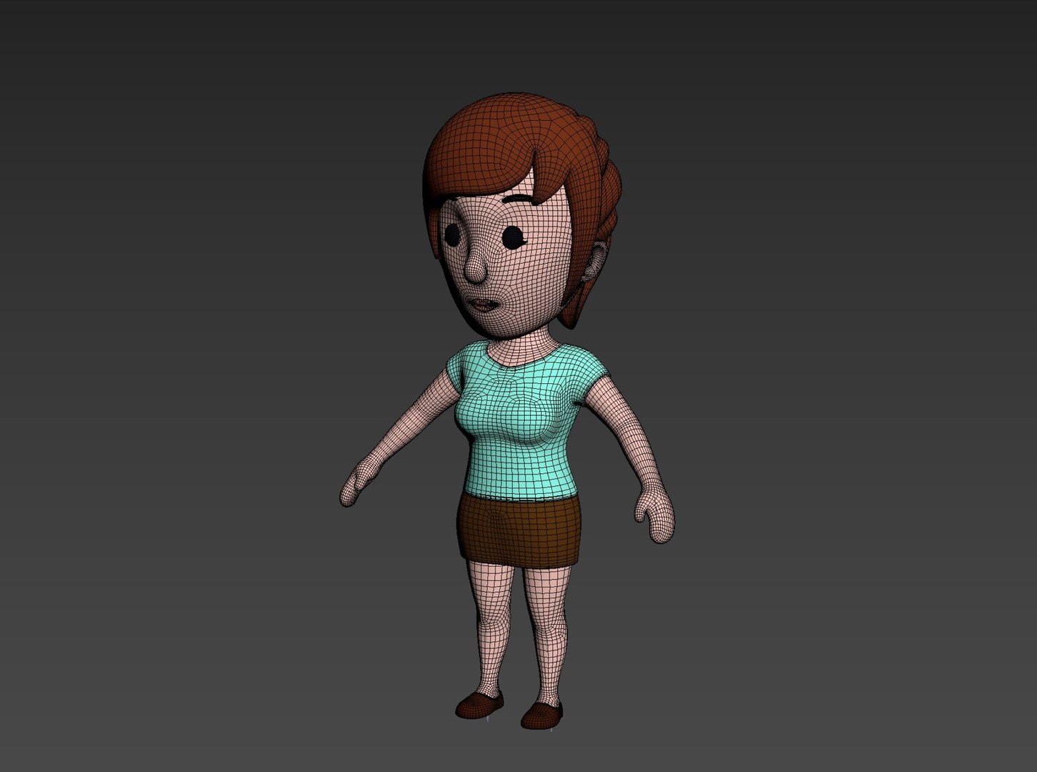 Cartoon Female Character Rigged 022 3D Model - TurboSquid 2374632