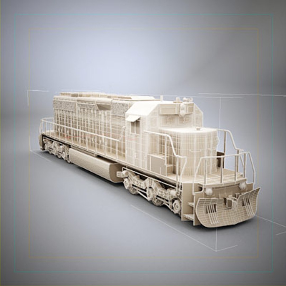 3dsmax Sd40 Locomotive