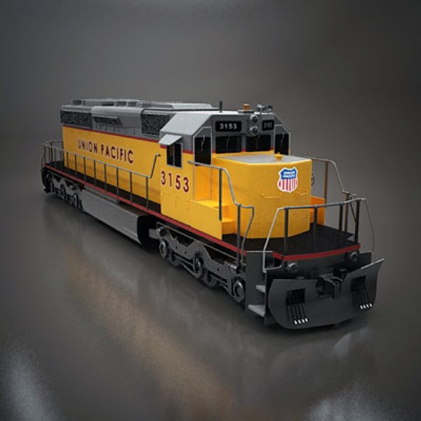3dsmax sd40 locomotive