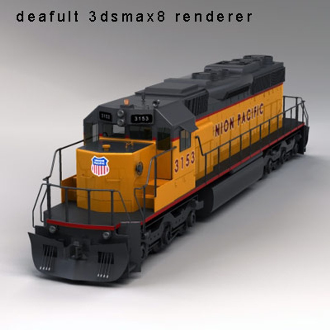 3dsmax Sd40 Locomotive