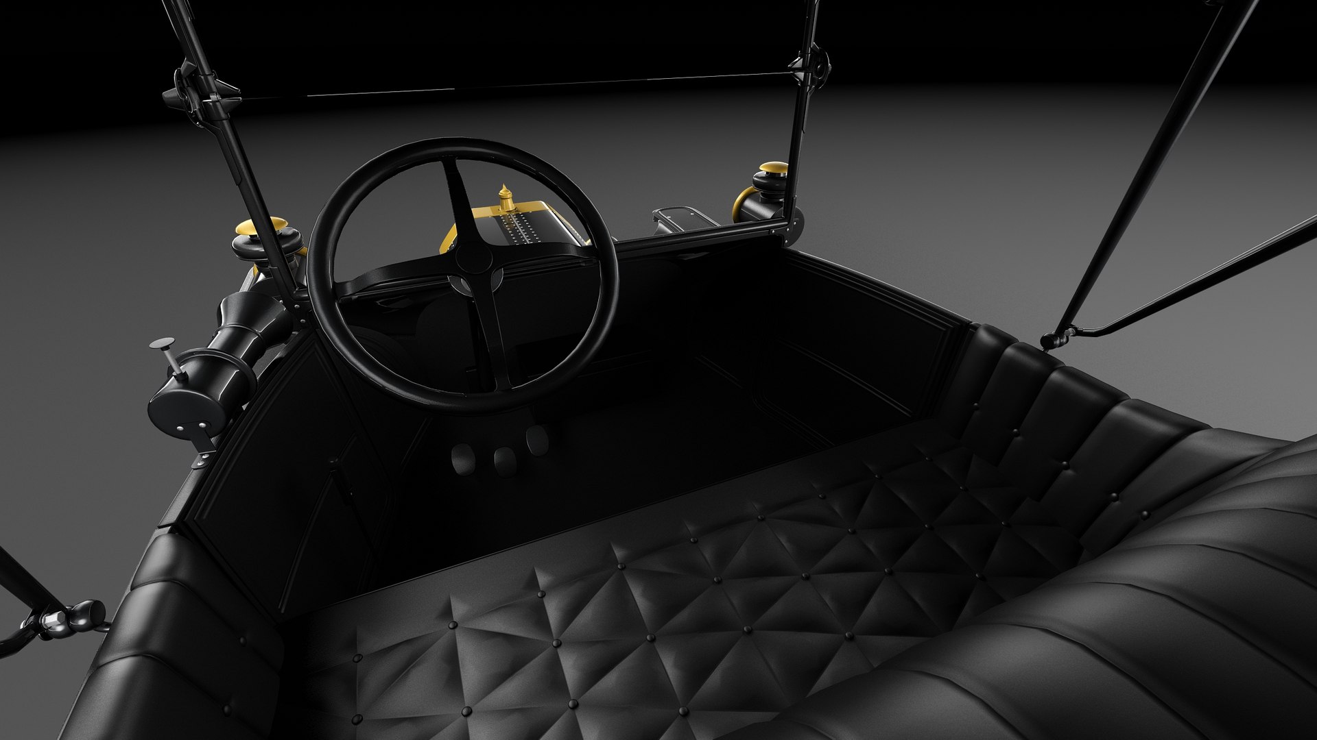 Car Classic Antique Pickup 3d Model