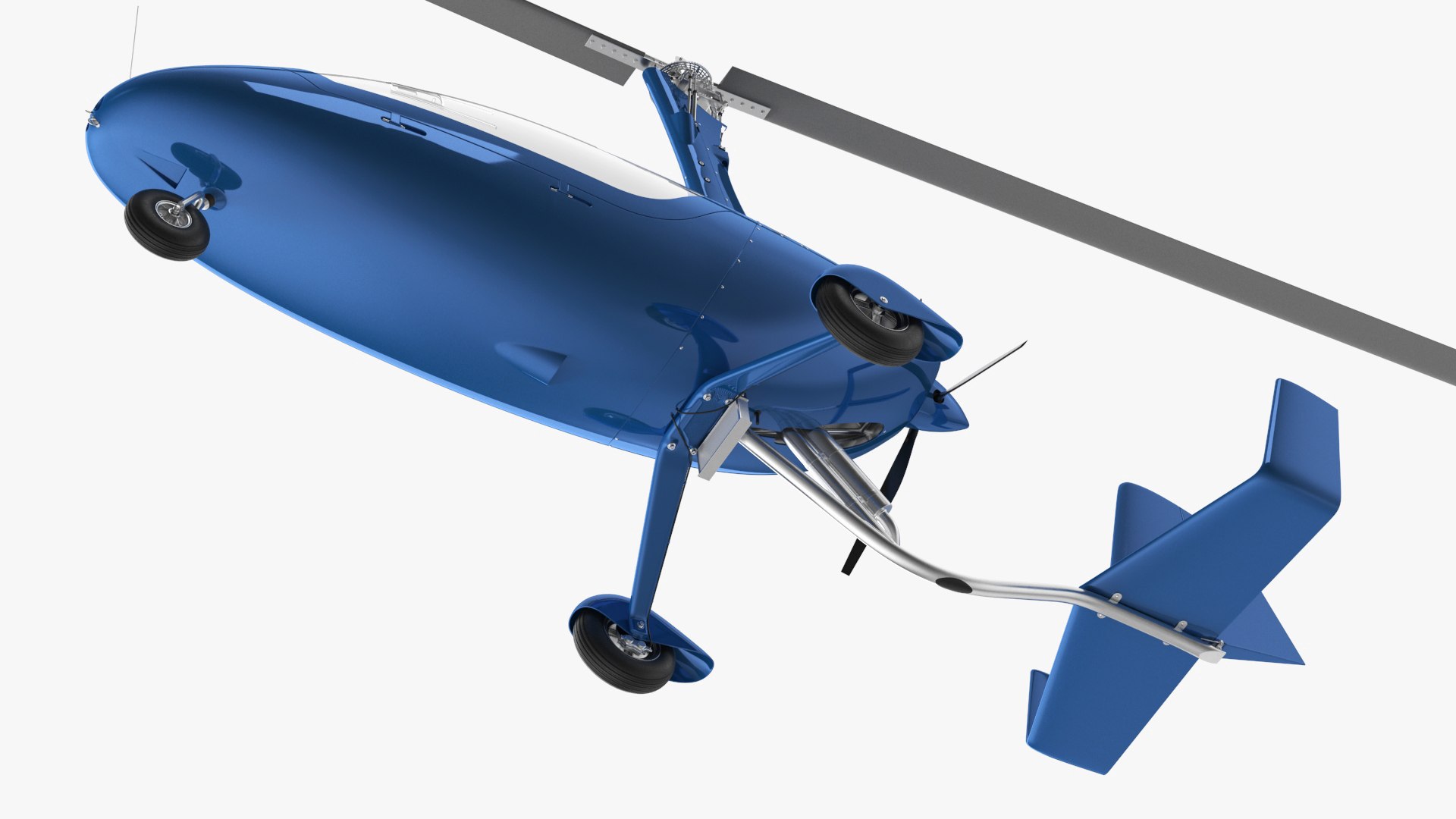 3D Gyroplane Blue Rigged Model - TurboSquid 2215793