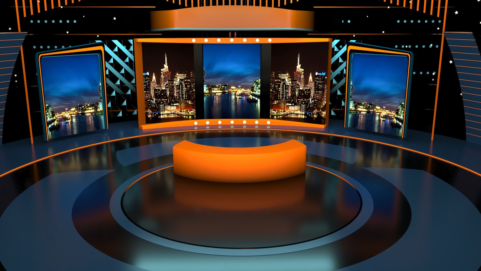 3D Tv Studio Design Model - TurboSquid 1779327