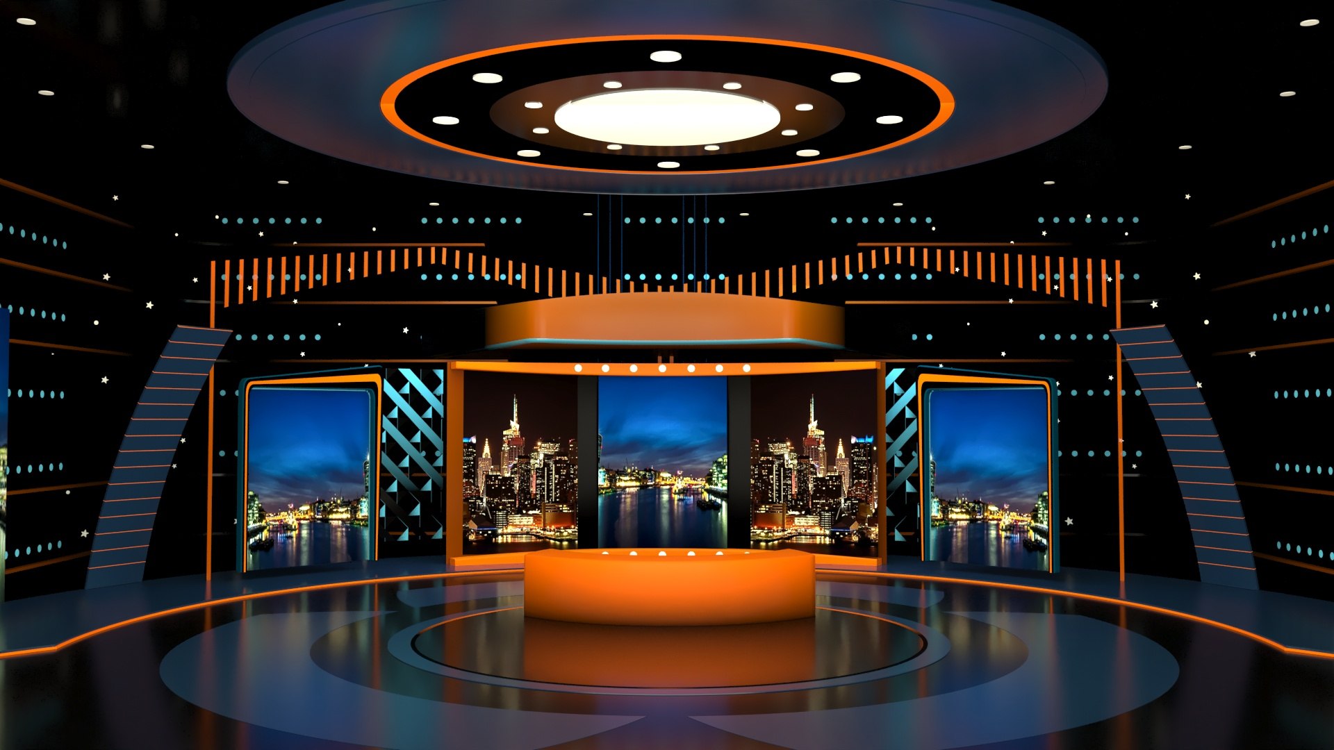 3D Tv Studio Design Model - TurboSquid 1779327