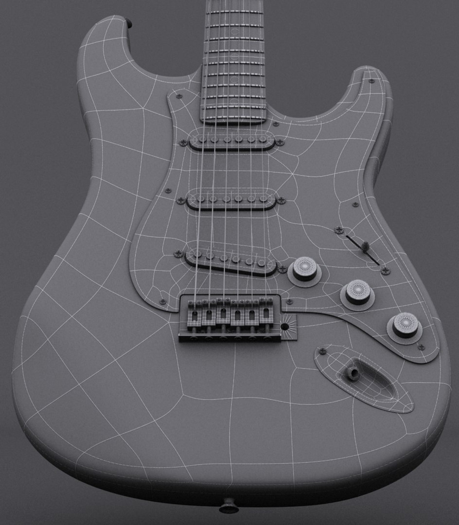 Fender Guitar 3d Model