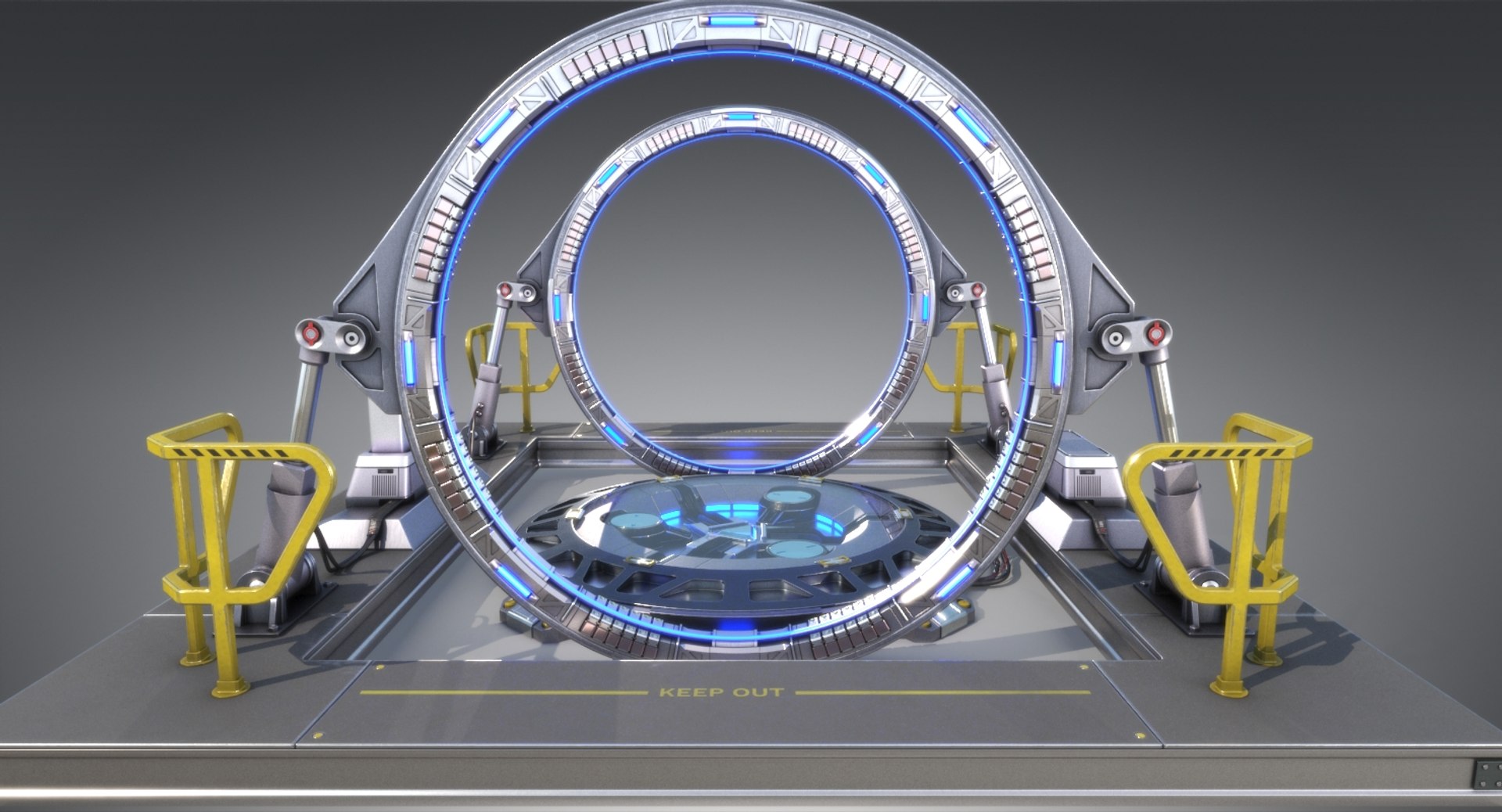3D Sci-fi Teleport Model - TurboSquid 1300341