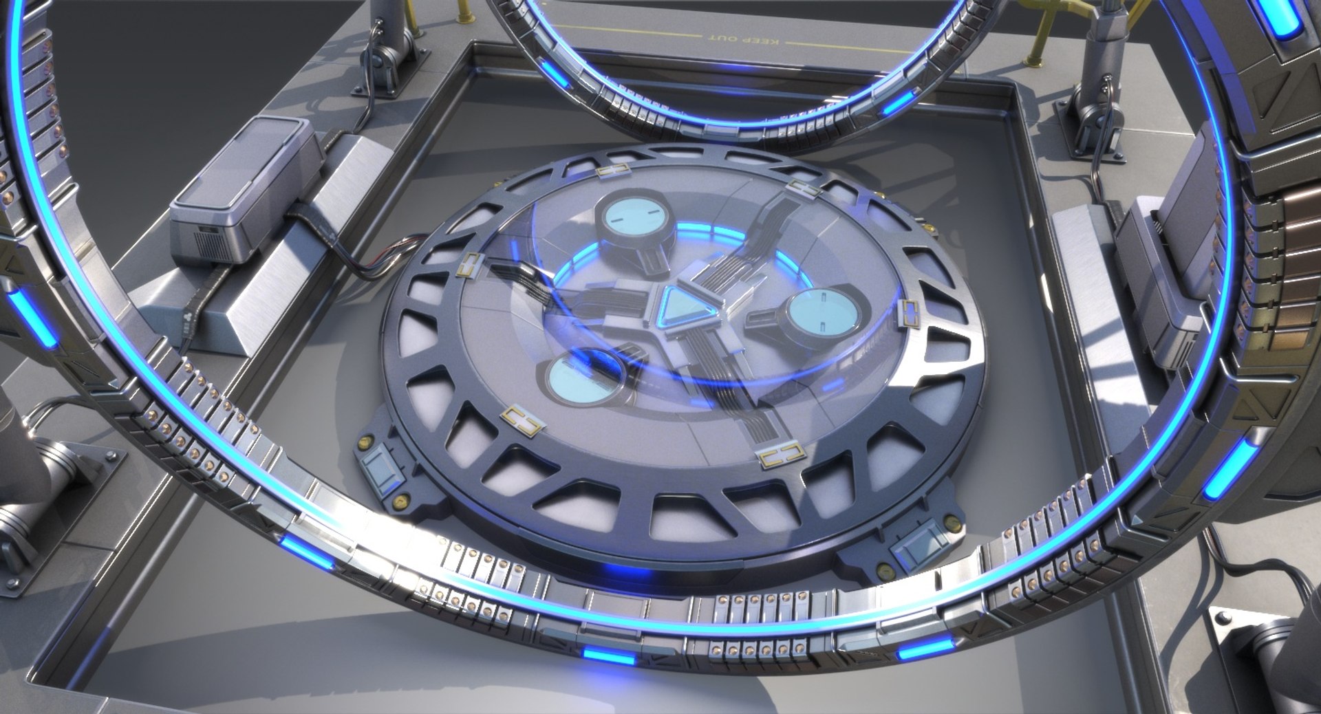 3D Sci-fi Teleport Model - TurboSquid 1300341