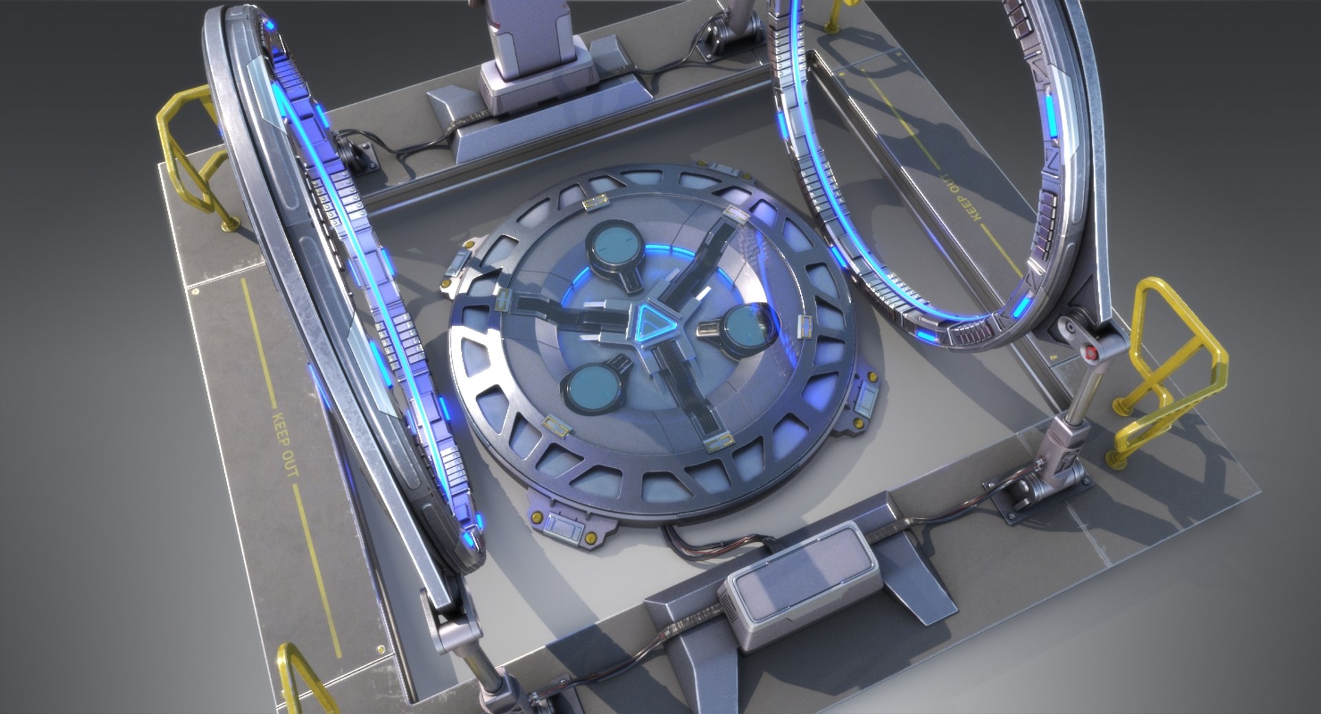 3D Sci-fi Teleport Model - TurboSquid 1300341