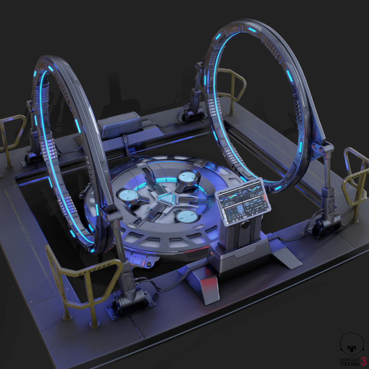 3D sci-fi teleport model - TurboSquid 1300341