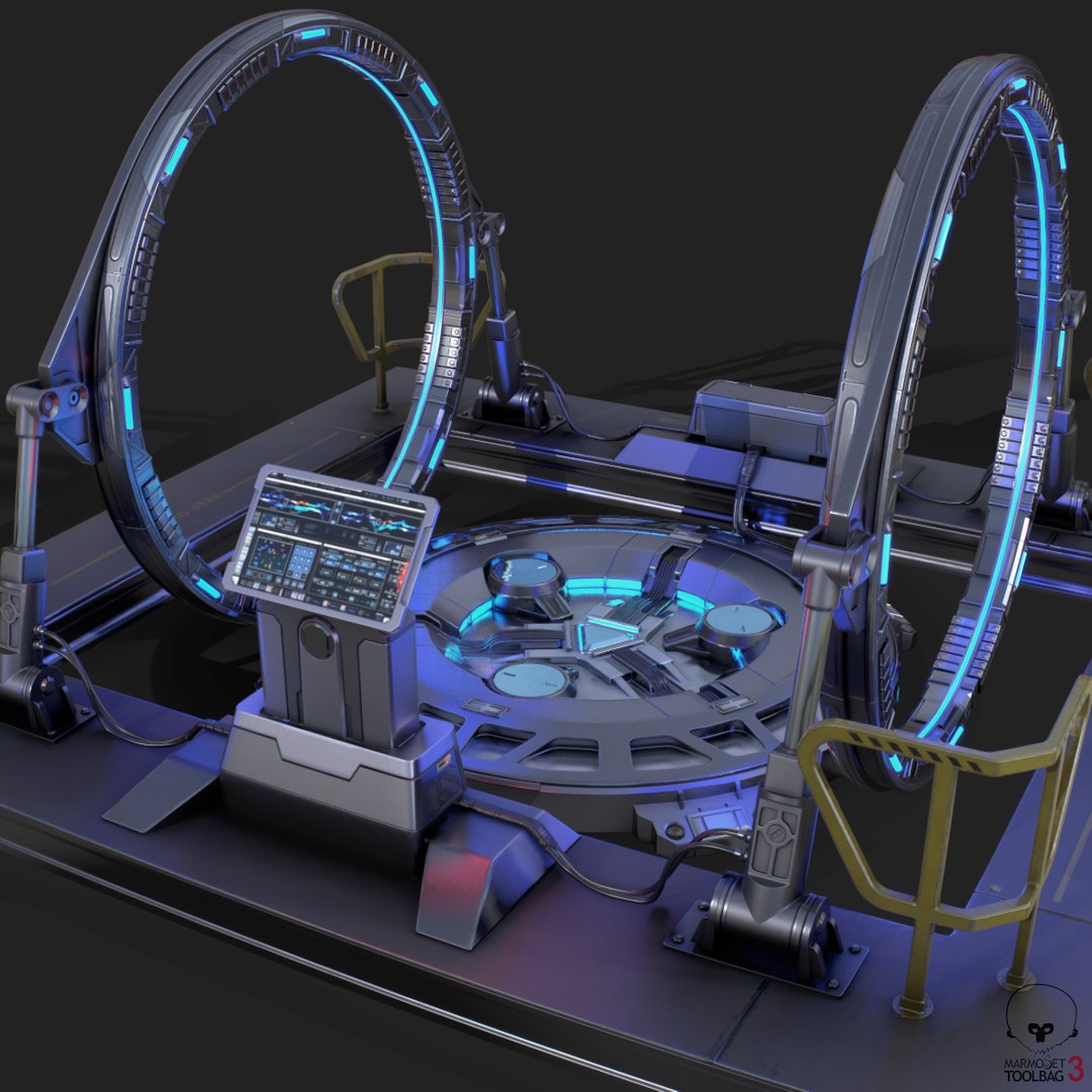 3D Sci-fi Teleport Model - TurboSquid 1300341