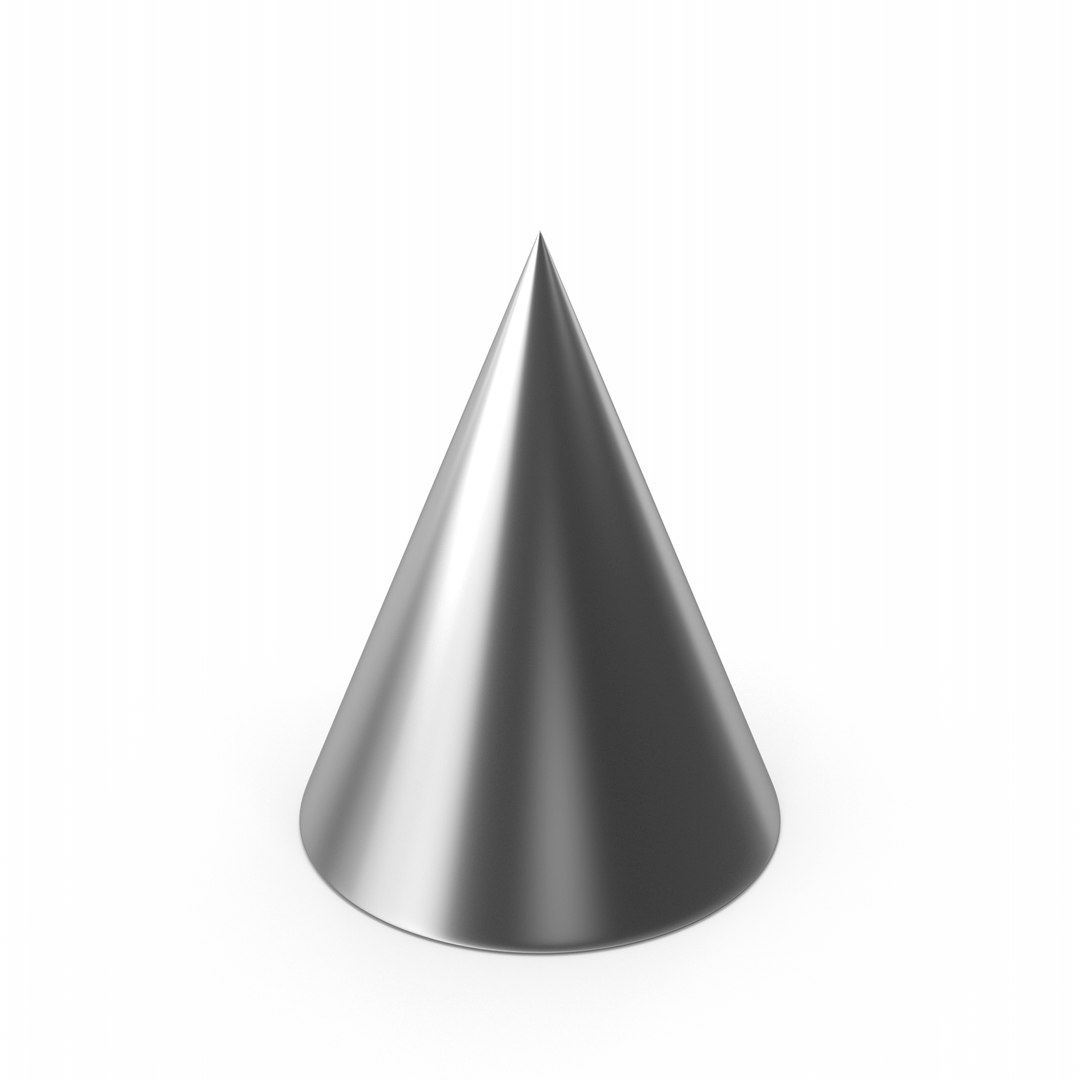 3D Cone Chrome Model - TurboSquid 1845451