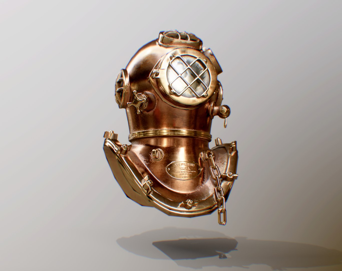 3D Navy Diving Helmet - TurboSquid 2319941