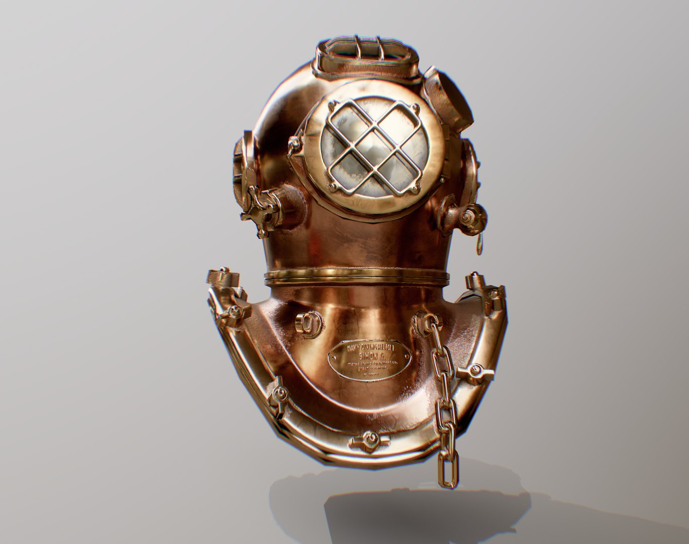 3D Navy Diving Helmet - TurboSquid 2319941