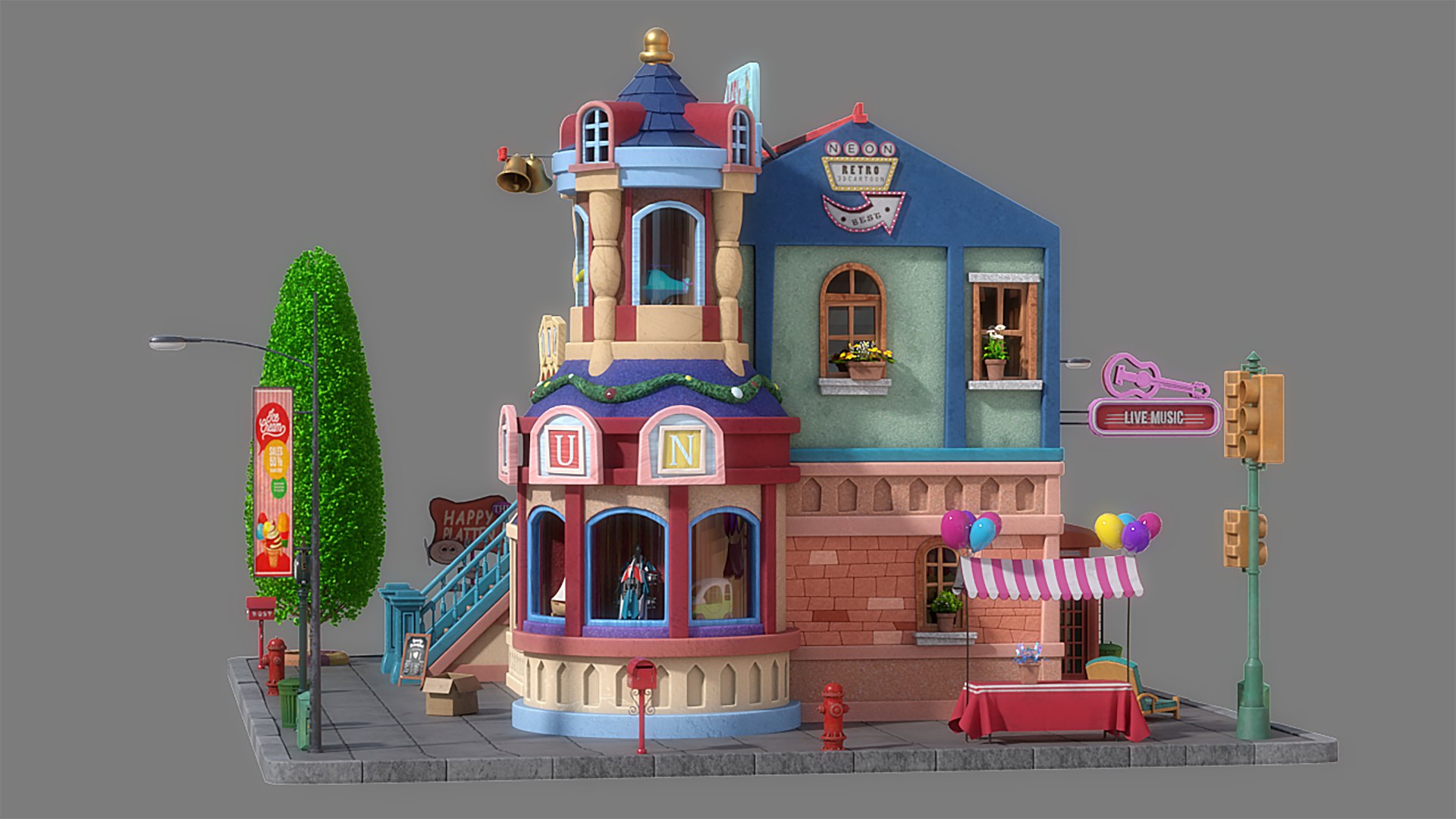 Cartoon House 06 model - TurboSquid 2154164