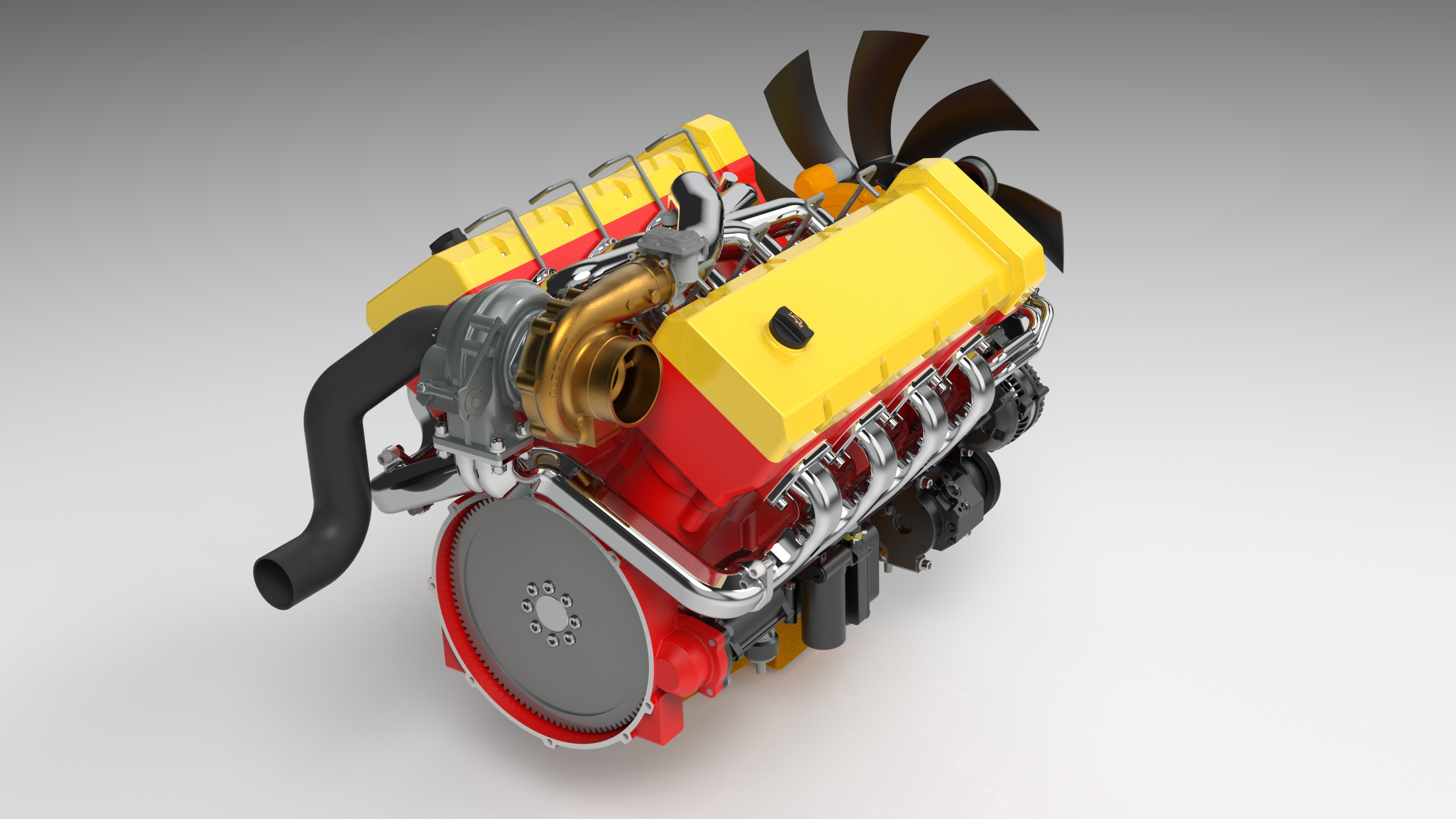 modelo 3d Motor V8 Turbo CAD Modelo 3D - TurboSquid 1847722