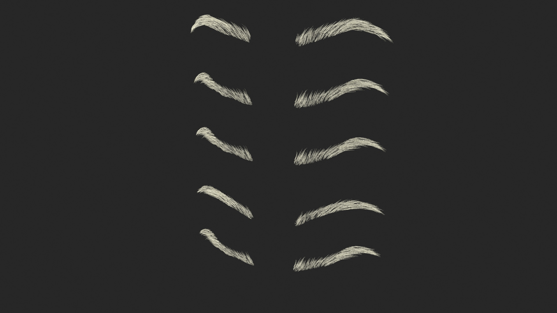 Eyebrows Shapes Set 3D Model - TurboSquid 2214376