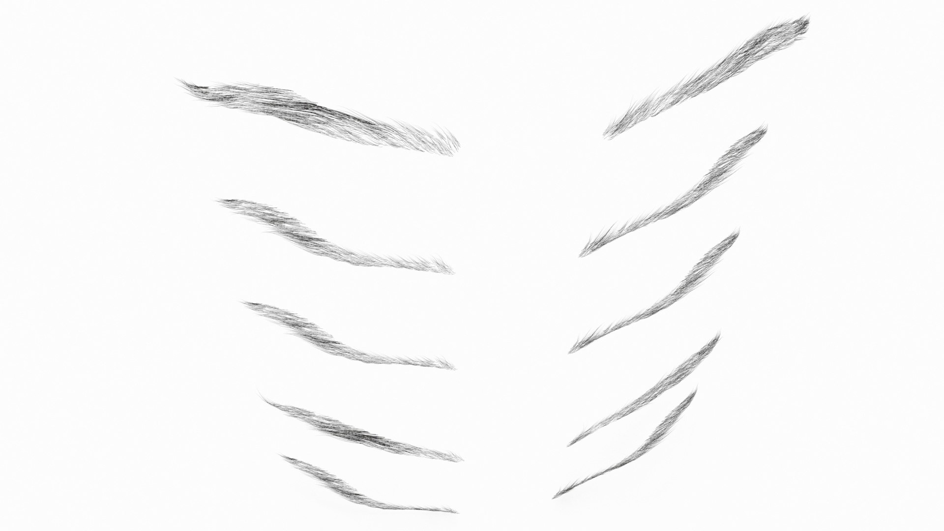 Eyebrows Shapes Set 3D Model - TurboSquid 2214376