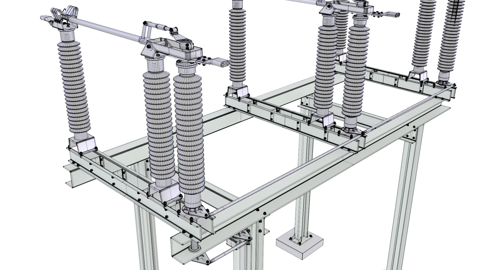 3D Substation Vertical Break Disconnector 27 - TurboSquid 2098667