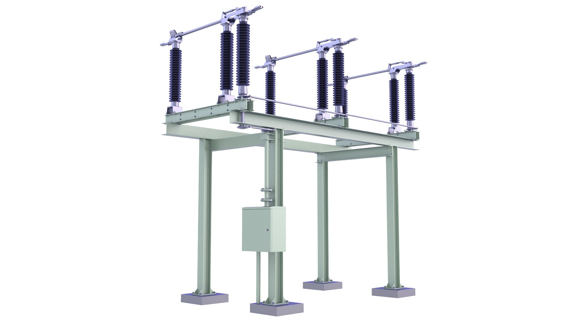 3D Substation Vertical Break Disconnector 27 - TurboSquid 2098667