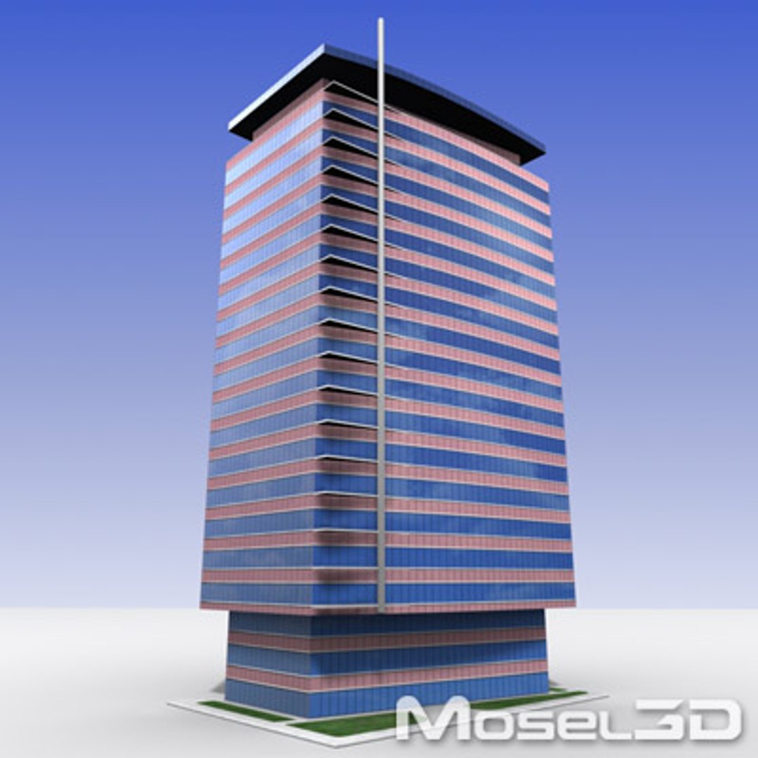 3d model tall office building