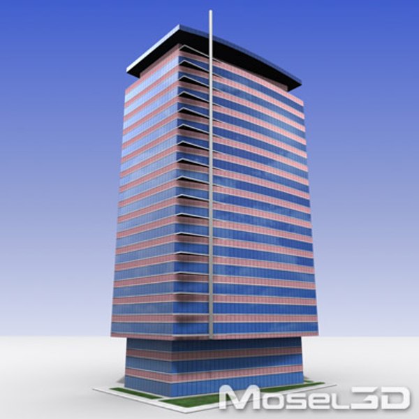 3d model tall office building