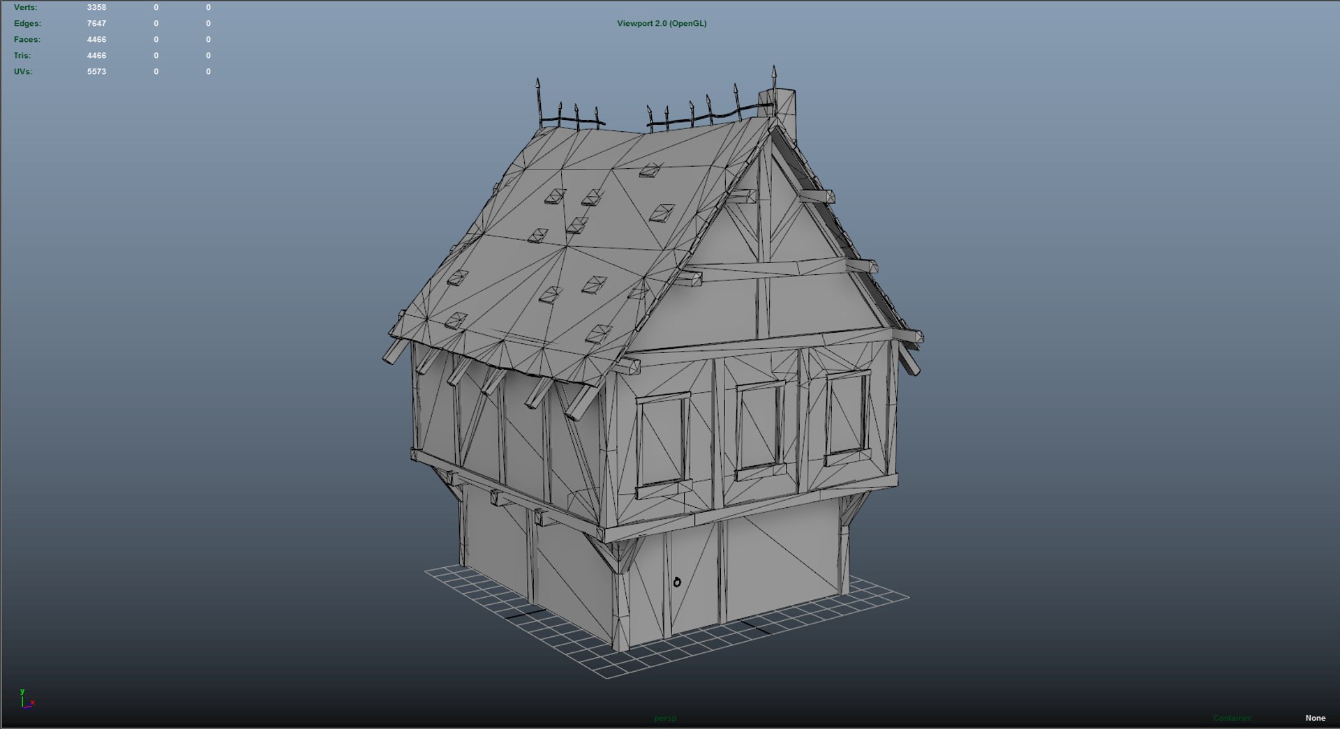 3d obj medieval house