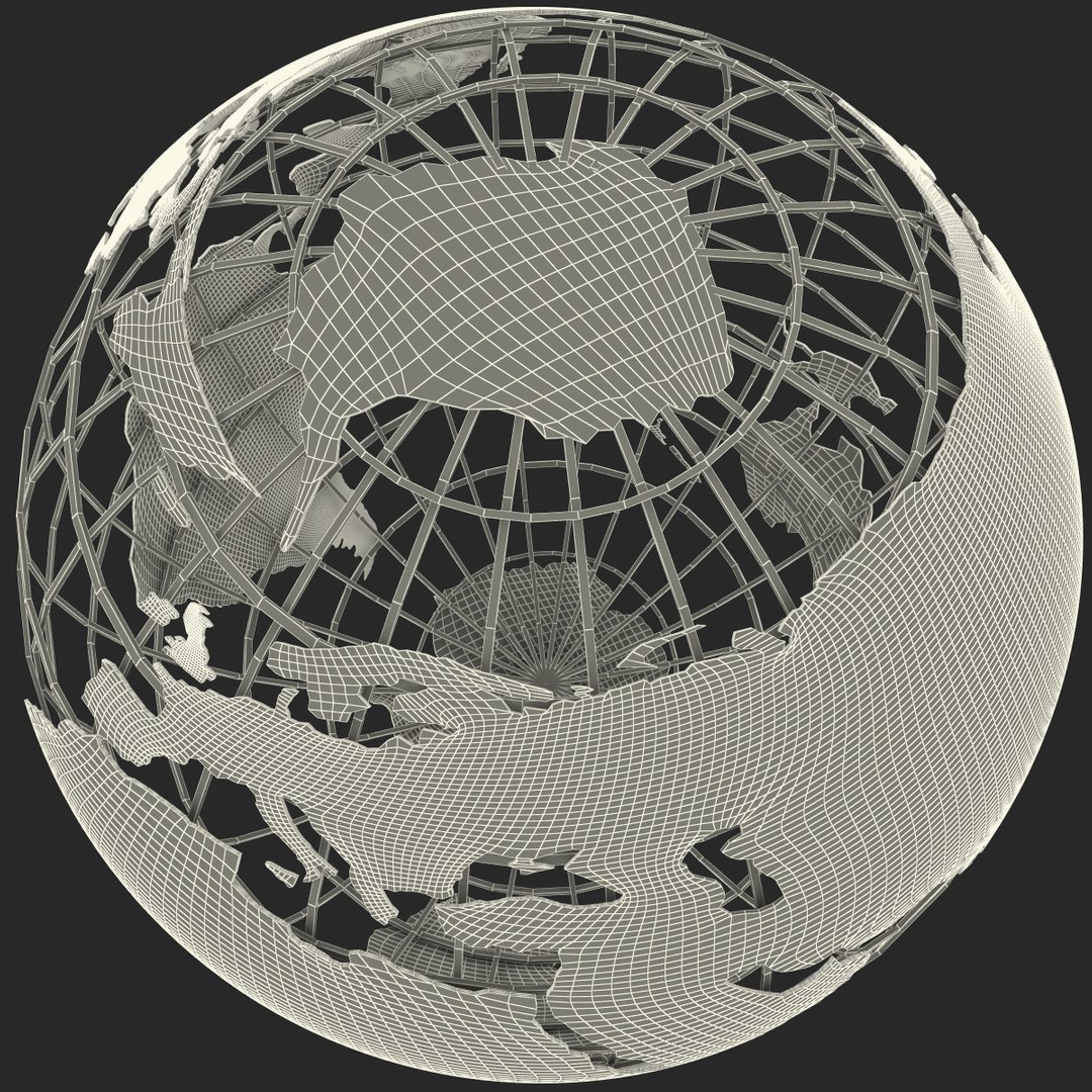 Stylized World Modeled Mapped 3d Model