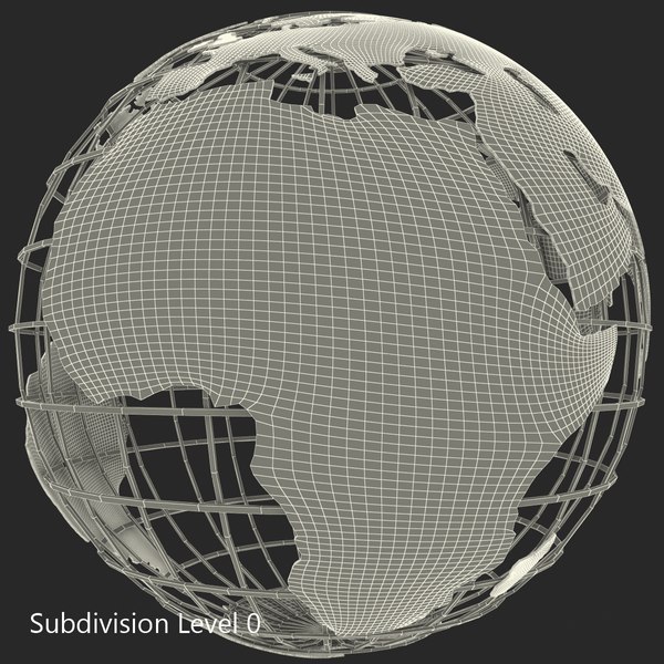 stylized world modeled mapped 3d model