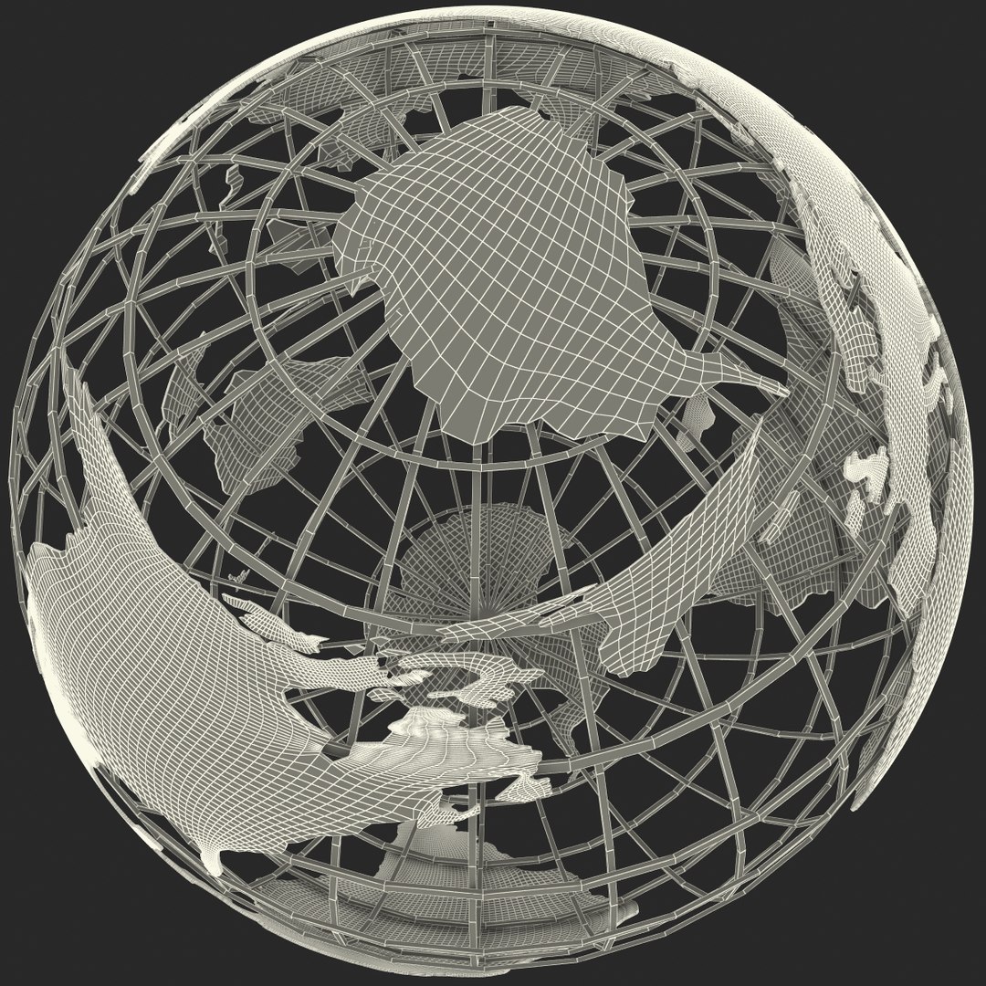 Stylized World Modeled Mapped 3d Model