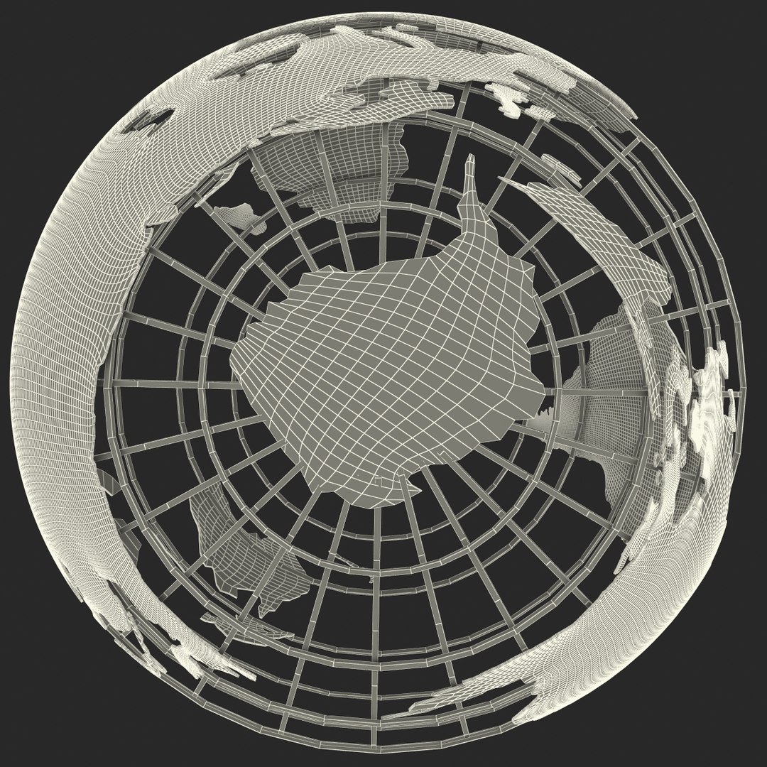 Stylized World Modeled Mapped 3d Model