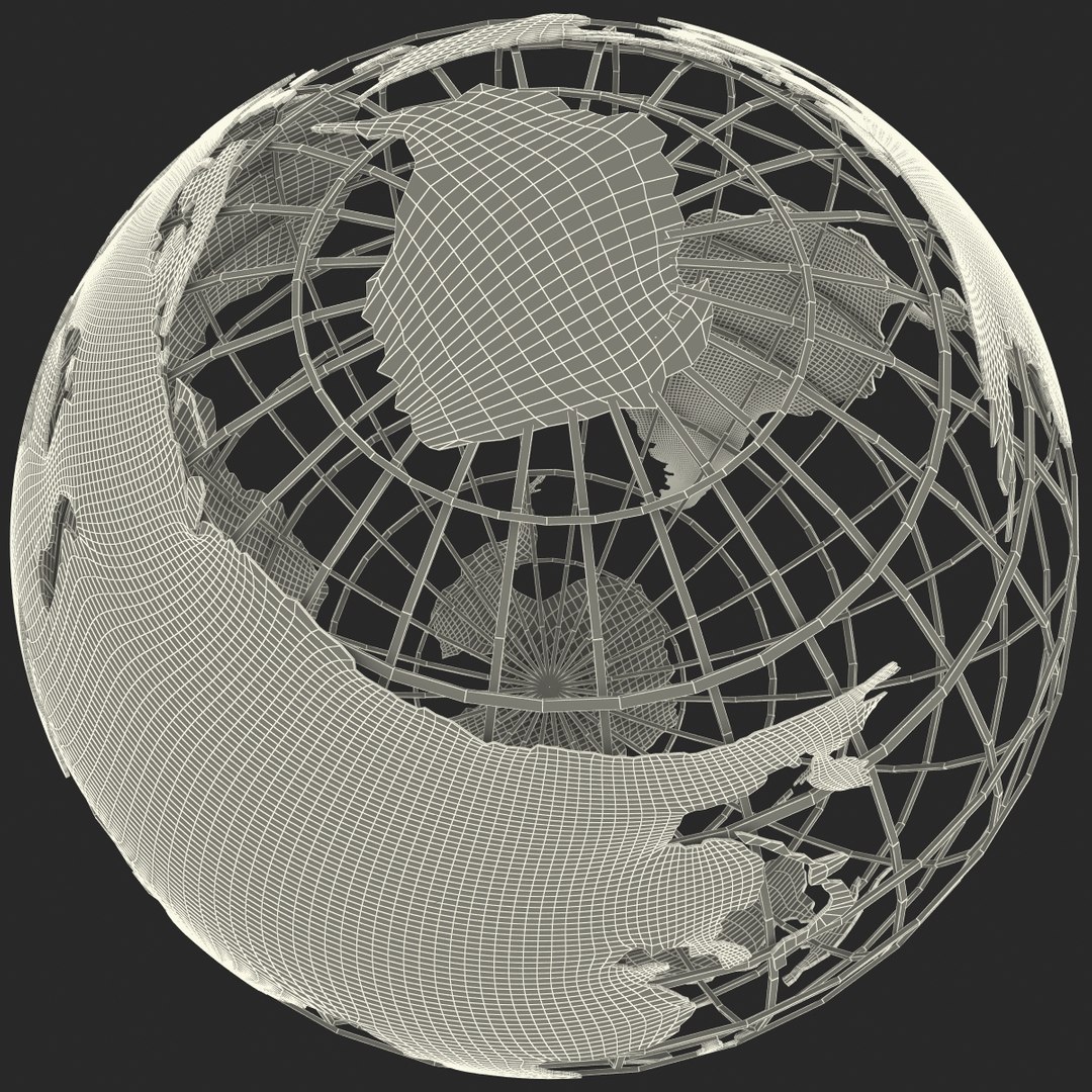 Stylized World Modeled Mapped 3d Model