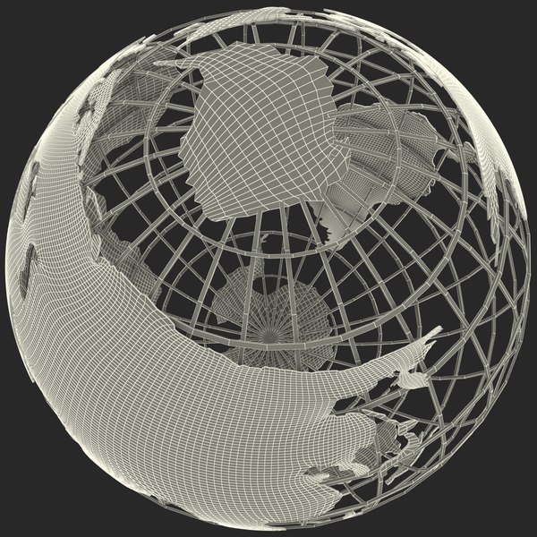 stylized world modeled mapped 3d model