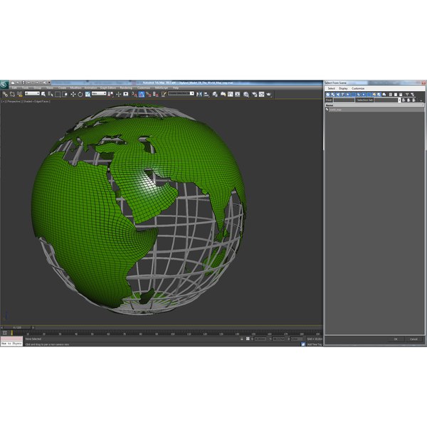 stylized world modeled mapped 3d model