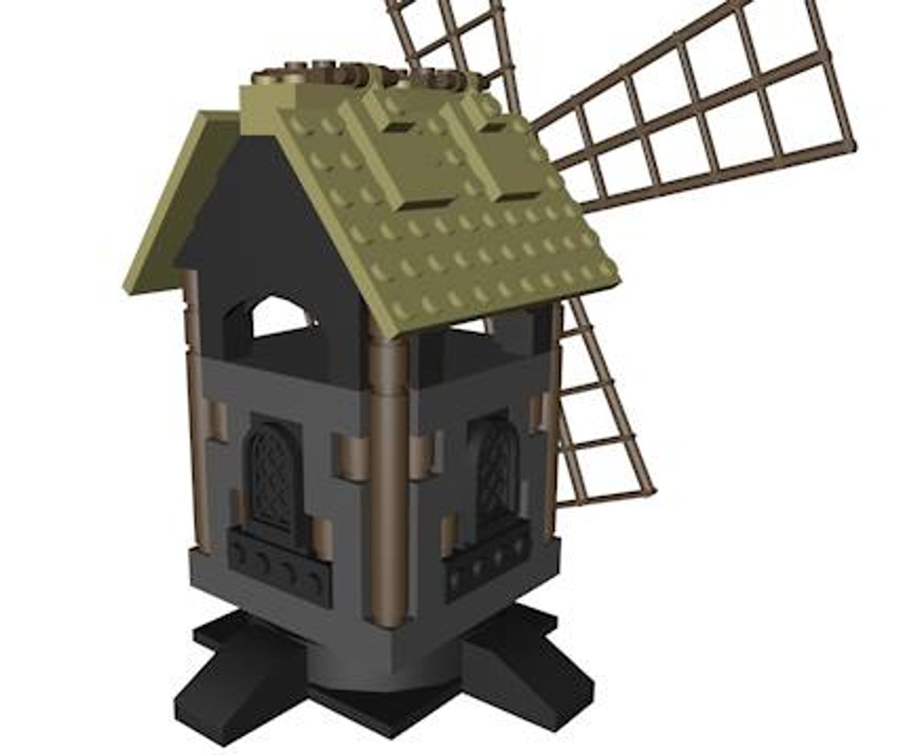 C4d Lego Medieval Windmill Wind