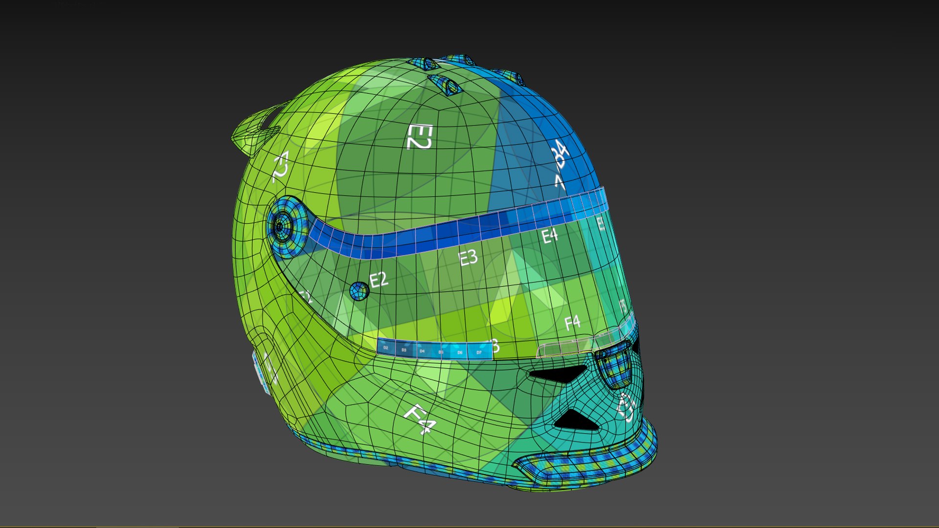 F1 Racing Helmet 3D Model - TurboSquid 2249335