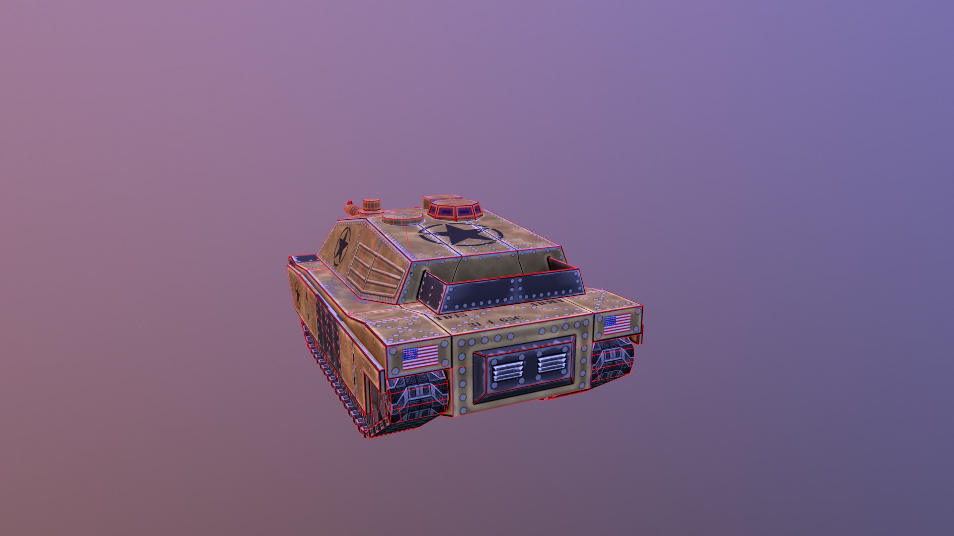 Hand Painted Tank 3D - TurboSquid 1708119